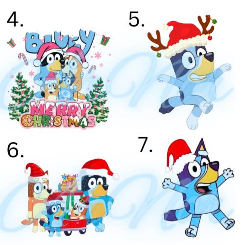 Bluey Bluey Christmas Family PNG INSTANT DOWNLOAD - Etsy
