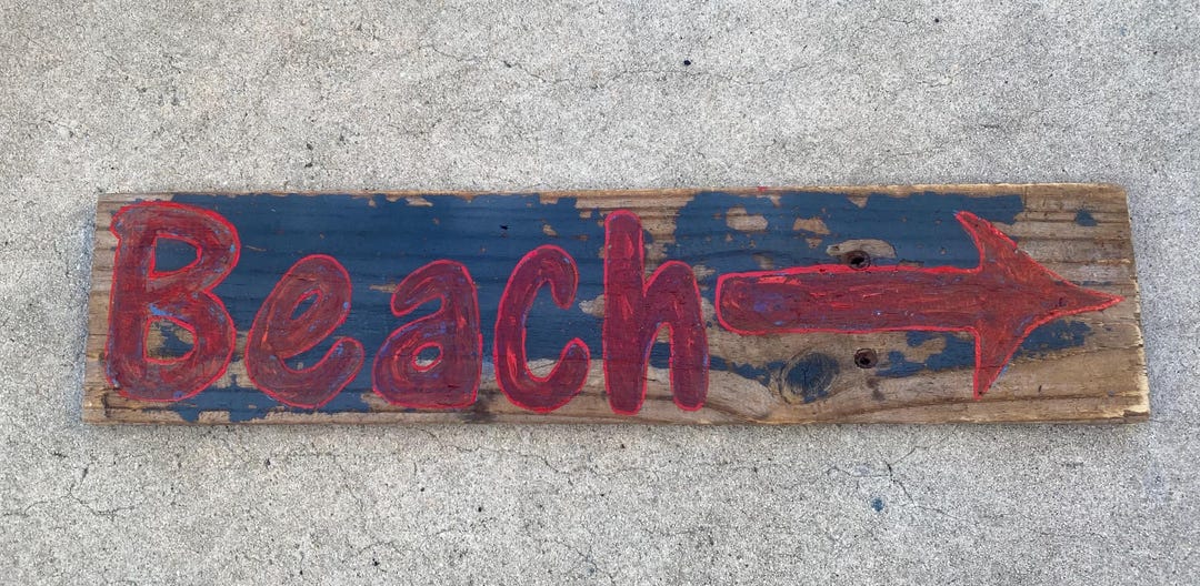 Wall Hung Beach Sign - Etsy