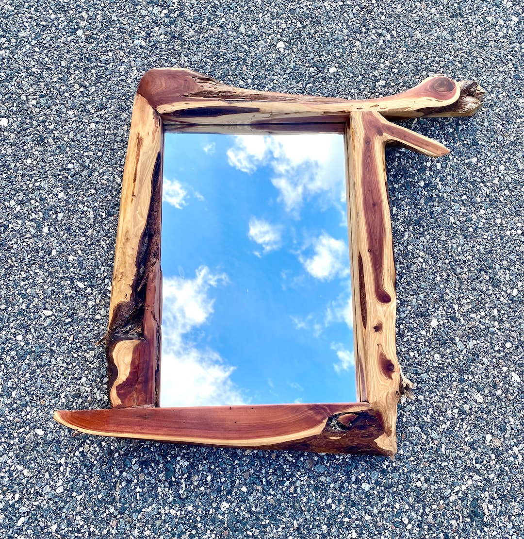 Live Edge Southern Red Cedar Mirror - Etsy