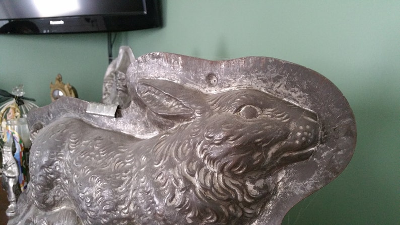 DISPLAY German Running Rabbit Antique Chocolate Mold 24" Long and ...