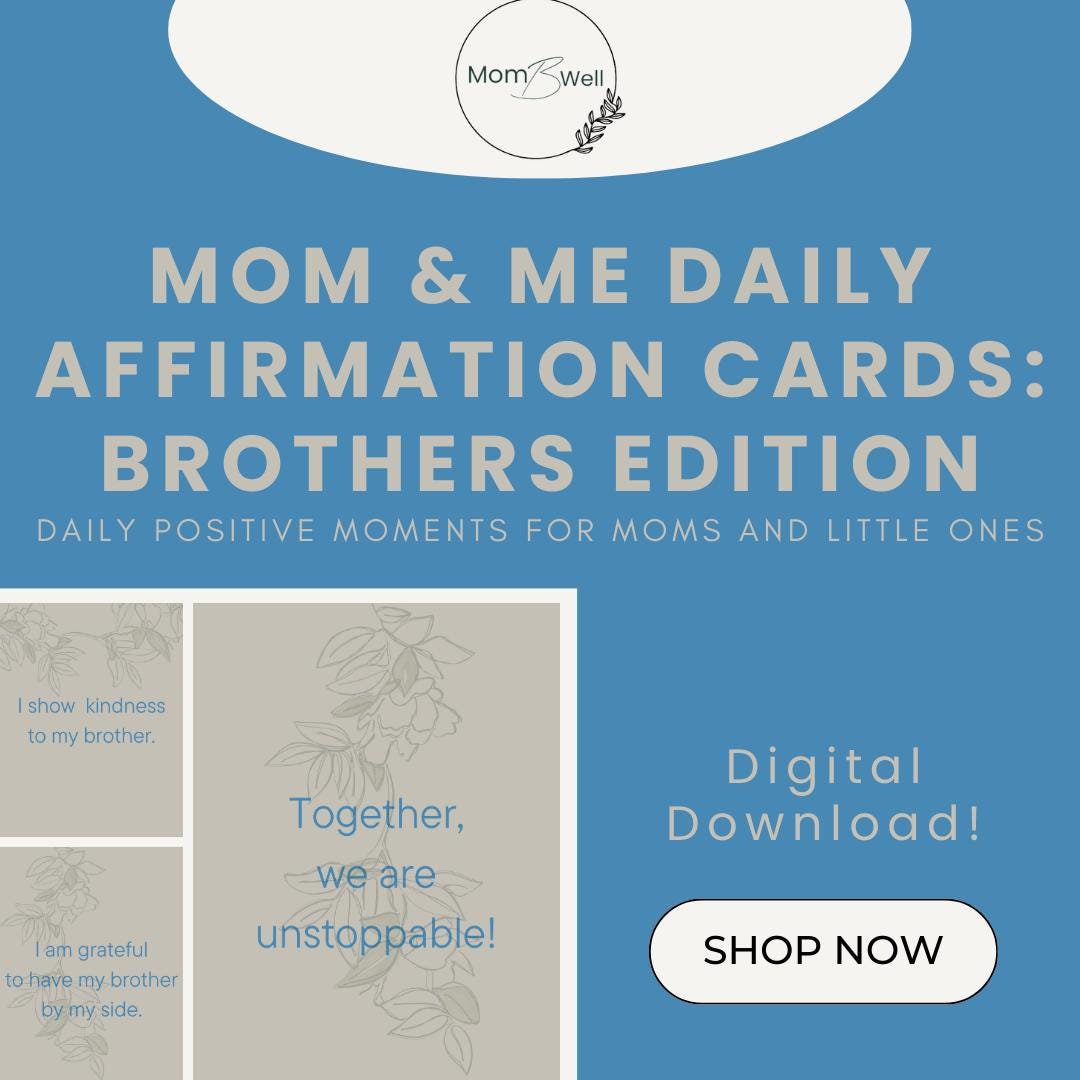 Mom & Me Affirmation Cards: Brothers Edition Daily Positive Moments for ...