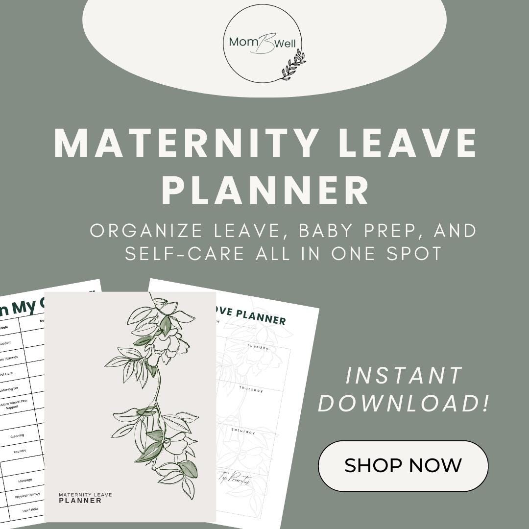 Maternity Leave Planner | Digital Download for New Moms | Pregnancy ...