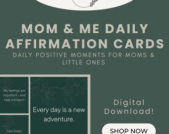 Mom and Me Affirmation Cards Daily Mindfulness for Moms and Kids ...