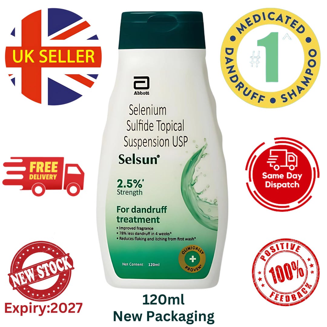 Selsun Suspension Anti Dandruff Shampoo With 2.5% Selenium Sulfide for ...