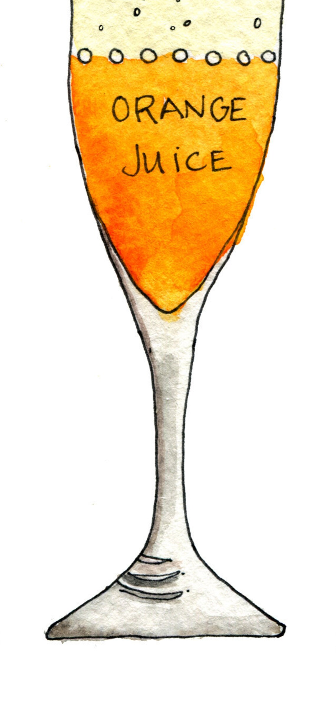 Mimosa Cocktail Art Print - Etsy