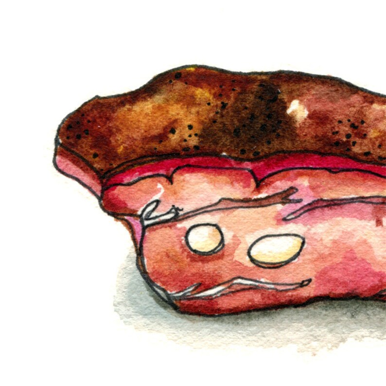 Dry Rub Rib Cheeky Meat Print - Etsy