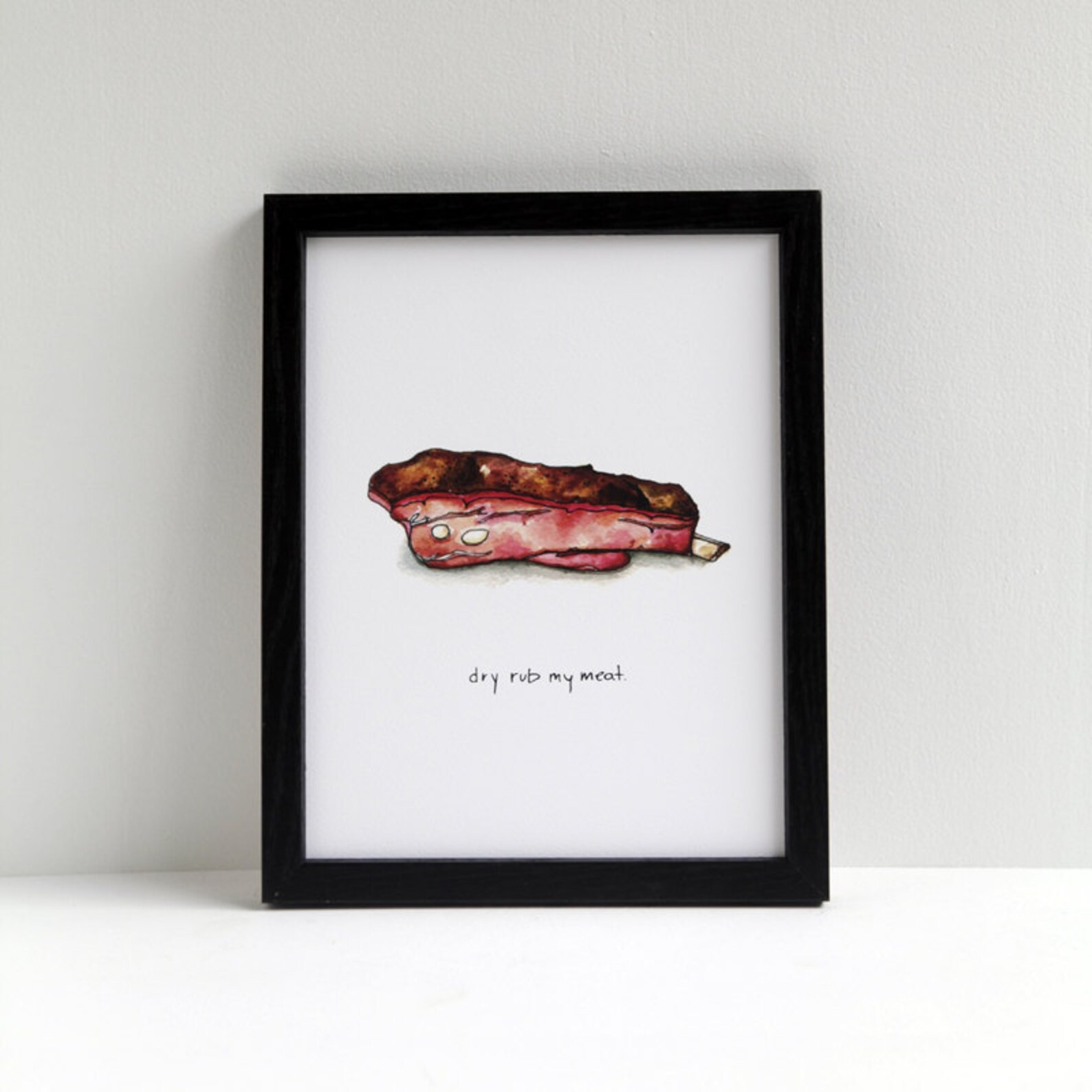 Dry Rub Rib Cheeky Meat Print - Etsy