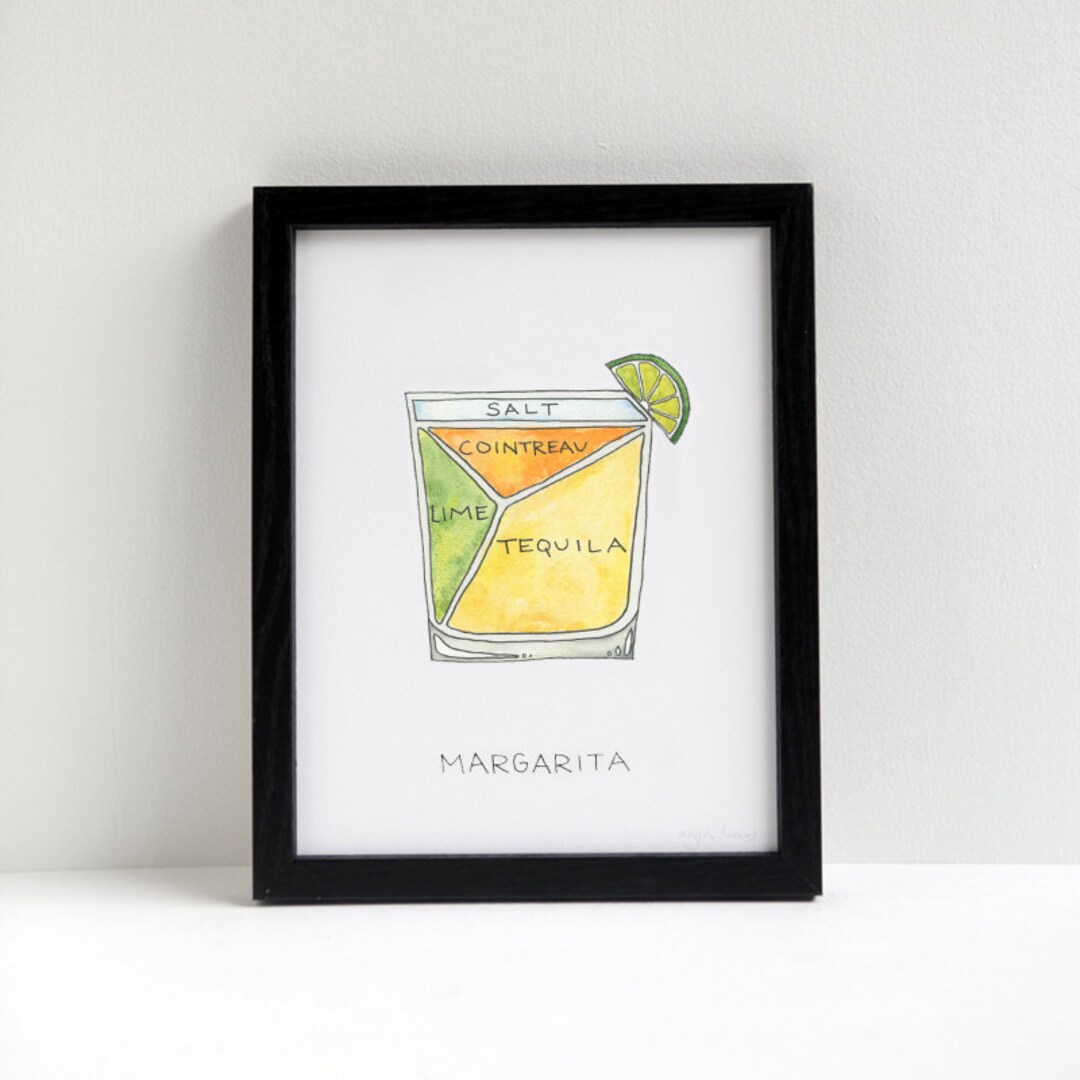 Margarita Cocktail Diagram - Etsy
