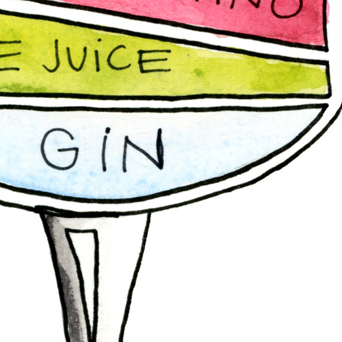 Cocktail Diagram Print - Last Word Cocktail - Etsy UK