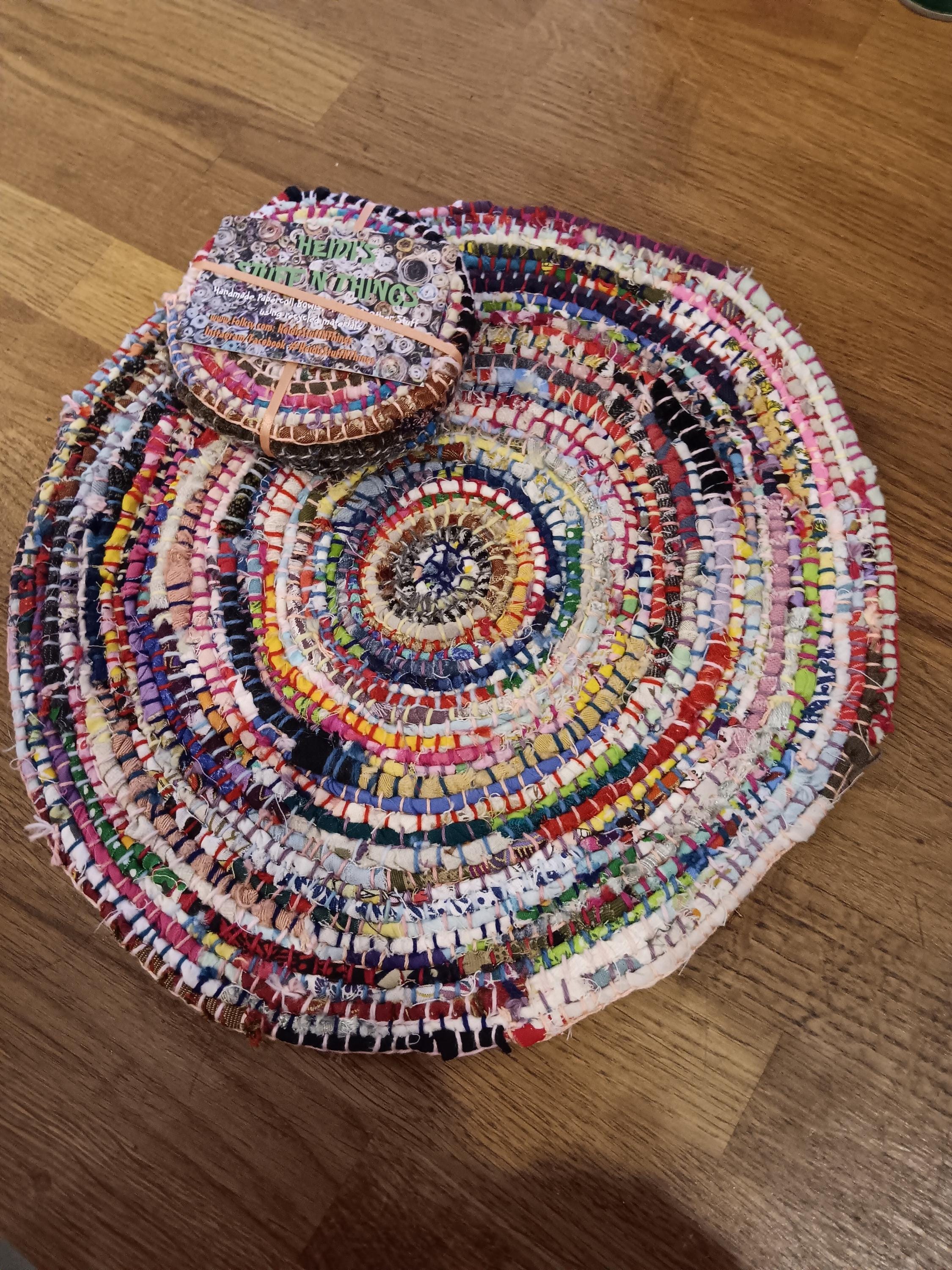 Coiled Rag Coasters and Placemats - Etsy