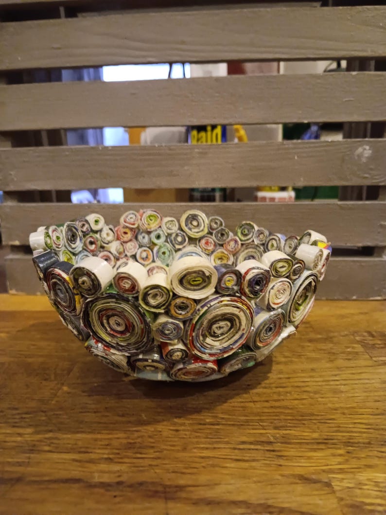 Varnished Paper Coil Bowls - Etsy