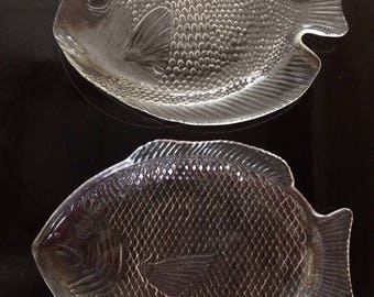Glass fish plate | Etsy