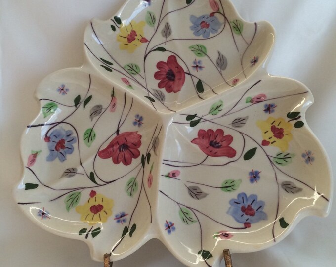 Blue Ridge Southern Potteries Martha Snack Tray-chintz Pattern - Etsy