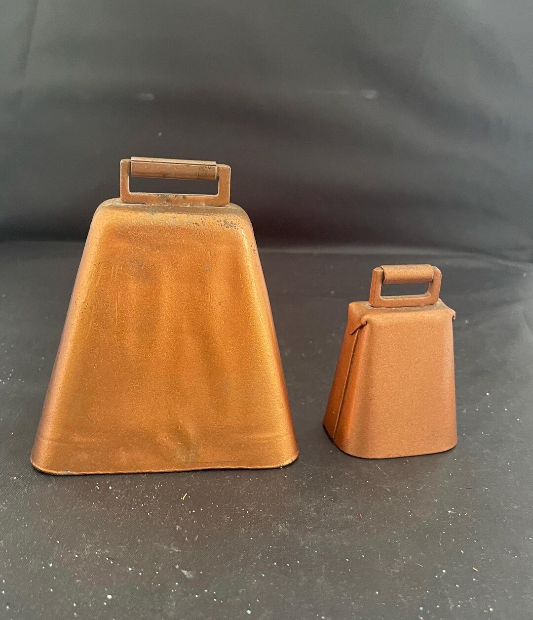 2 Vintage Copper Cowbells - Etsy