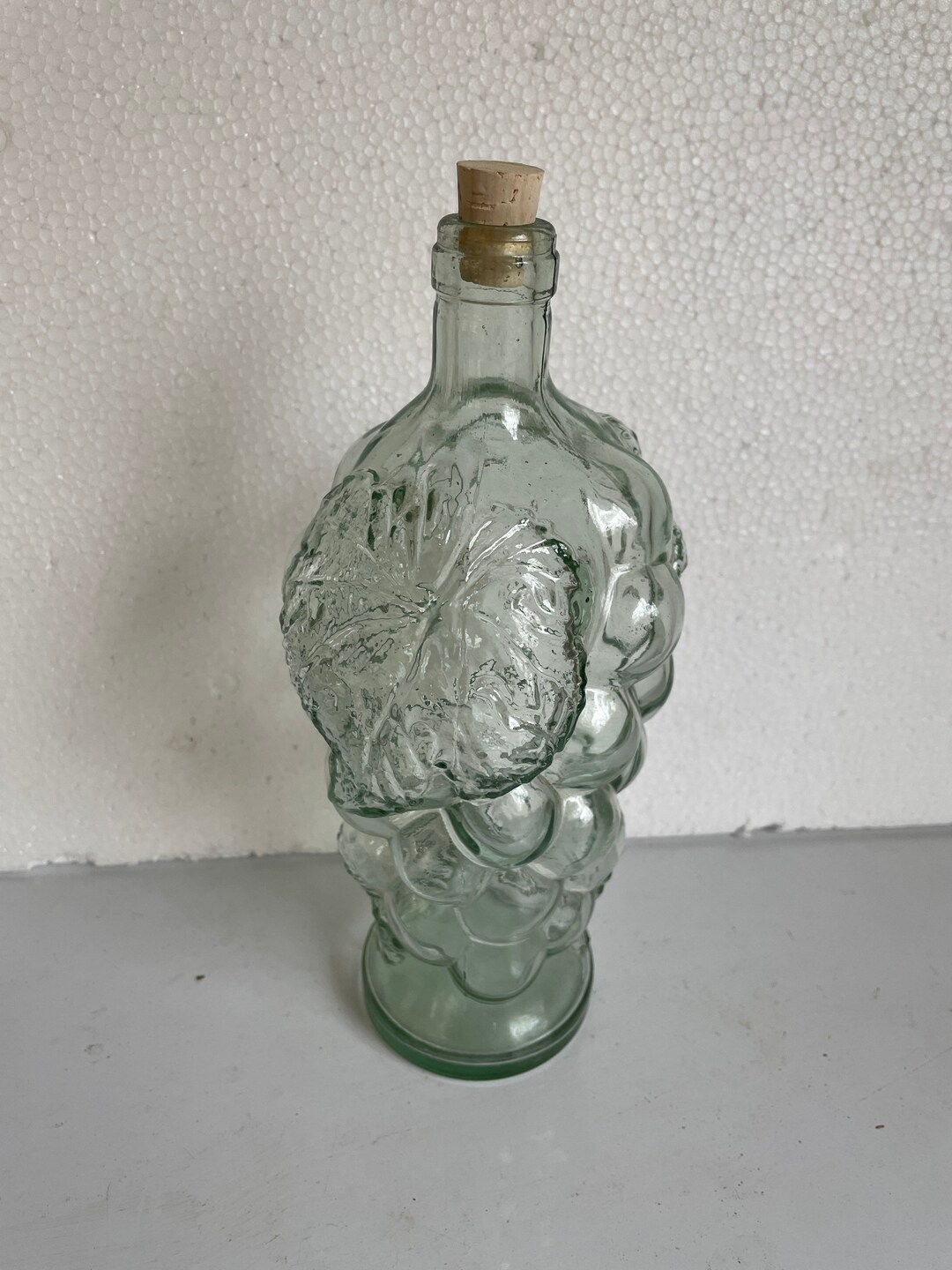 Vintage Green Glass Grape Cluster Shaped Decanter - Etsy