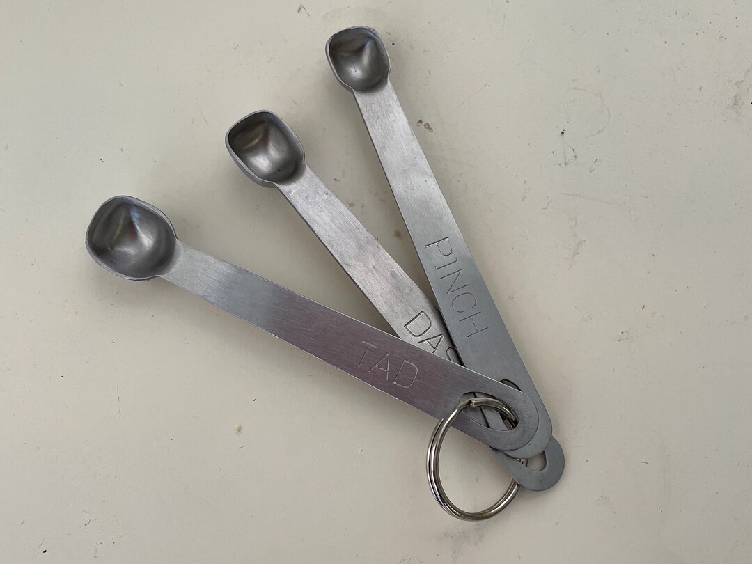 Set of Stainless Steel Measuring Spoons-tad, Dash, Pinch - Etsy