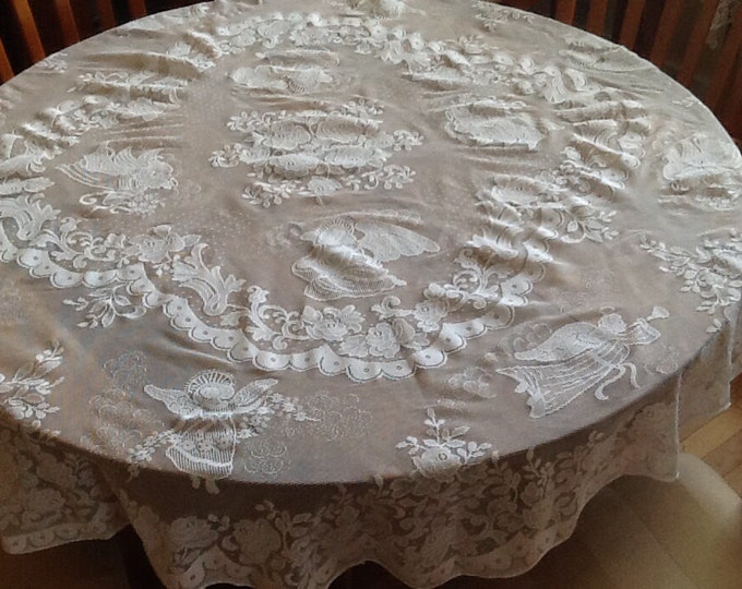 Angelic White Lace Tablecloth - Etsy