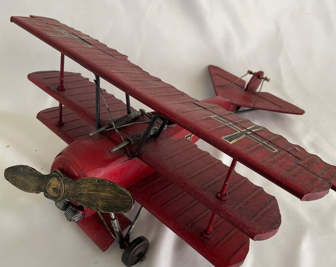 Vintage Red Baron Model Plane - Etsy