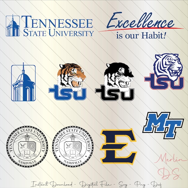 Tennessee State University Logos - Etsy