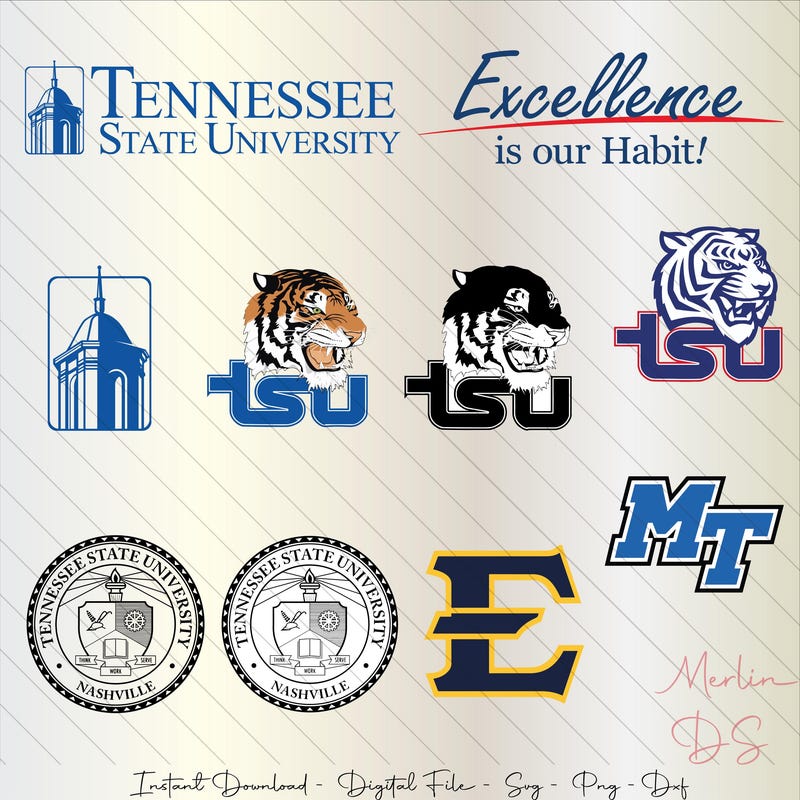 Tennessee State University Logos - Etsy