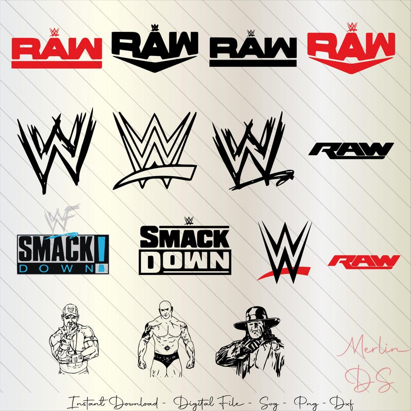 Wwe Wall Decal - Etsy