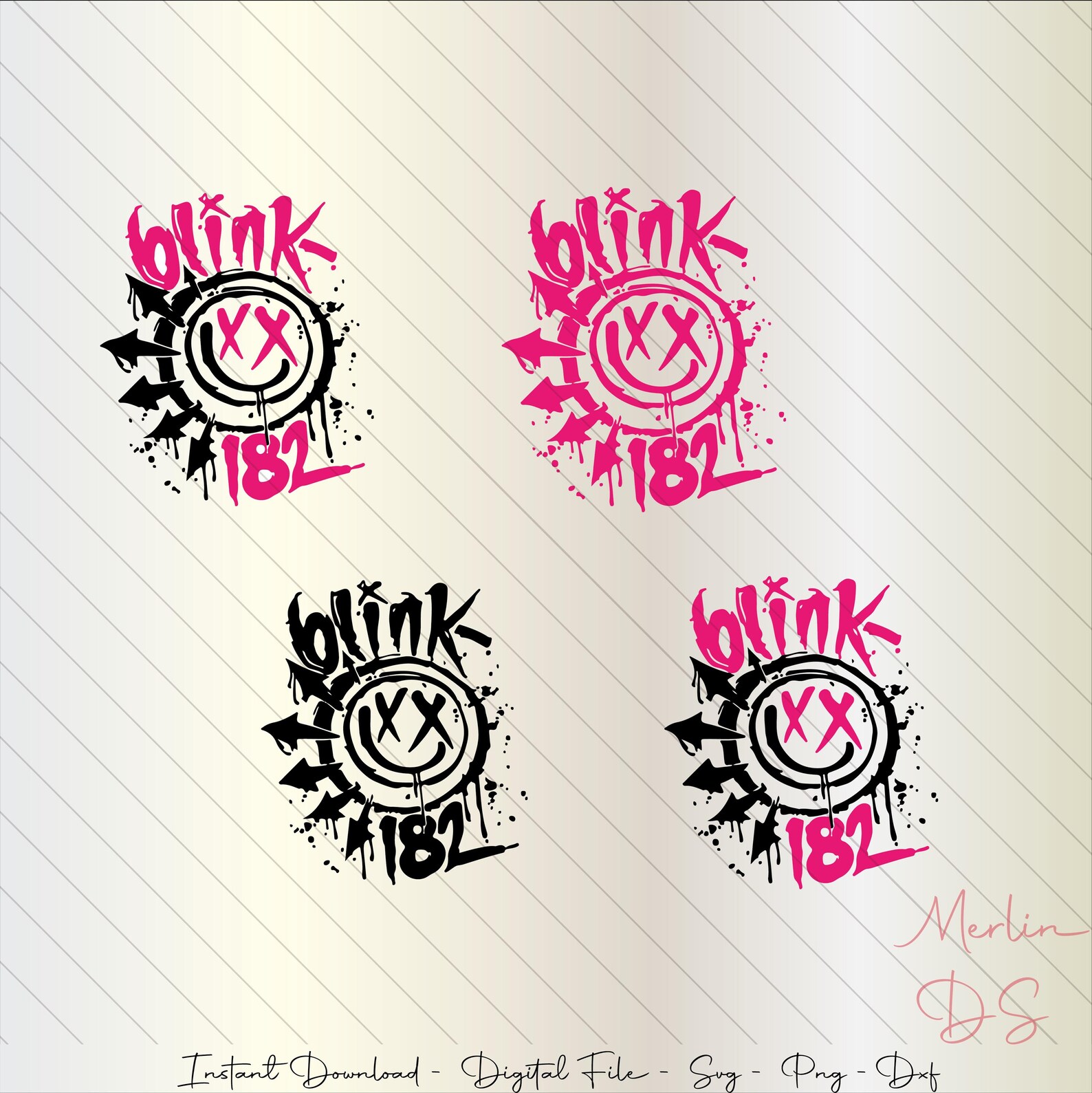 Blink 182 Svg Bundle, 182 Svg, Blink Png, Blink Smile, Blink Xx, Blink ...