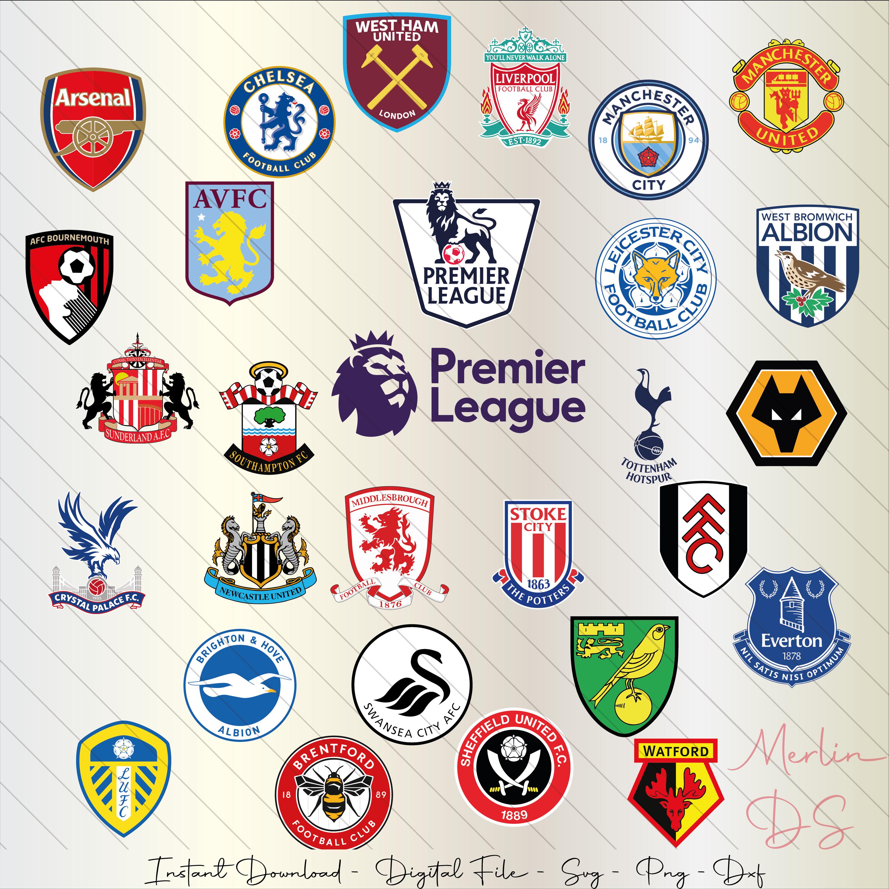 Premier League Svg, Football Svg, Manchester Svg, Footballer Svg, Sport ...