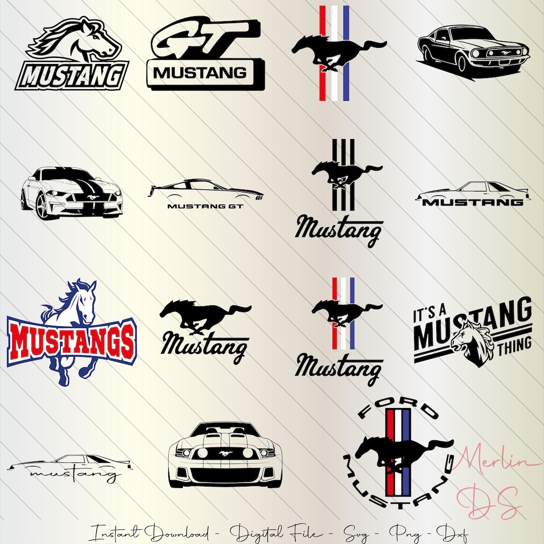 Mustangs Svg Bundle,vintage Mustang Poster,classic Car Wall Art, Ford ...