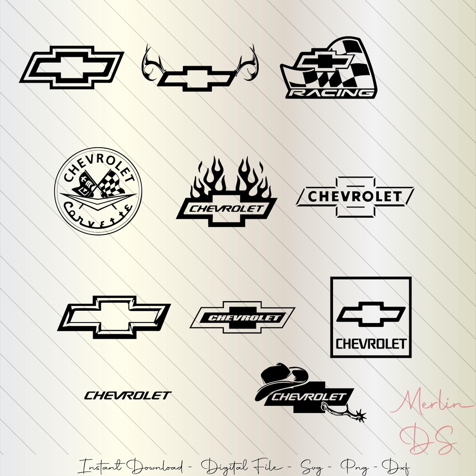 Classic Muscle Car SVG Bundle, Vintage Car Silhouettes for Cricut ...