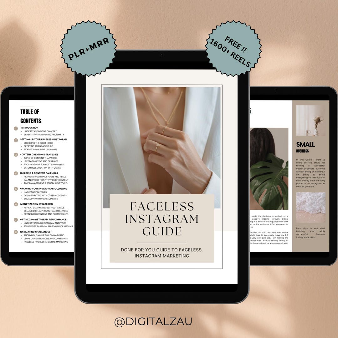 Faceless Instagram Guide, Instagram Guide for Content Creator, Instagram Guide for Online ...