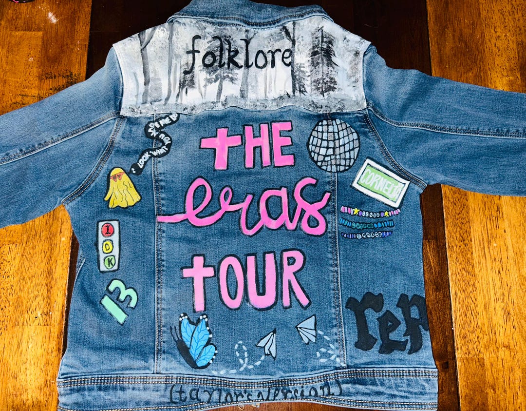 Custom Eras Tour Jacket/taylor Swift Hand-painted Jacket - Etsy