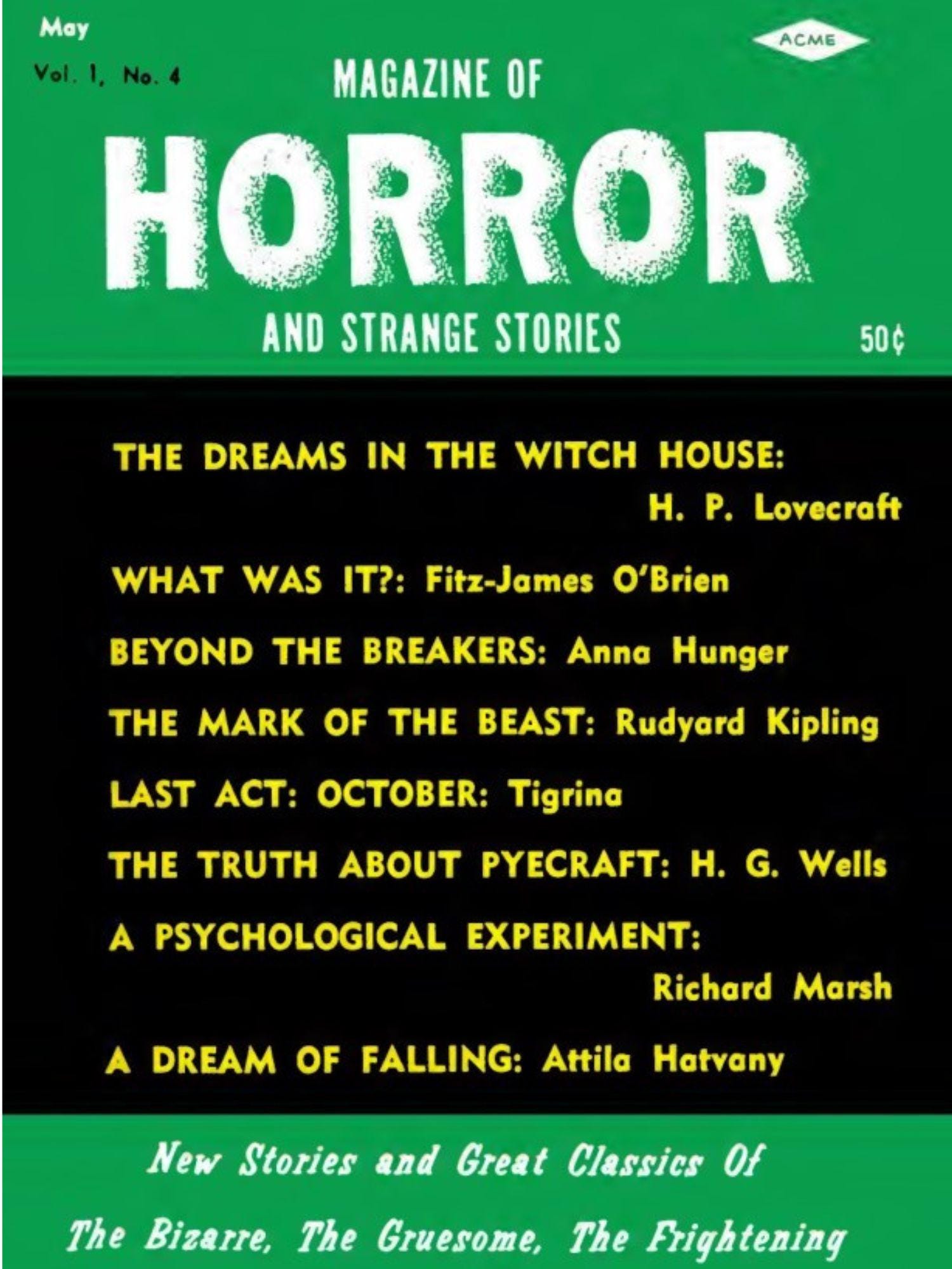 Magazine of Horror - 36 Classic Horror Stories & Art in Digital PDF and ...