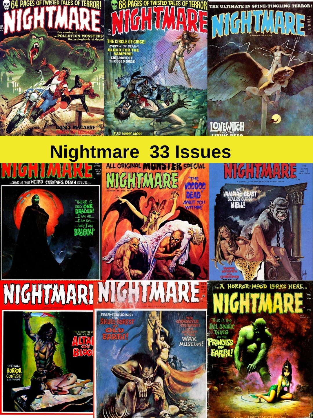 Nightmare Magazines-classic Horror Comics: Nightmare Magazines + 7 ...