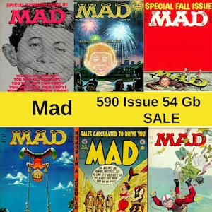 Mad Magazine Collection, Pdf and Cbr/cbz Formats, 1950s to Present, 590 ...