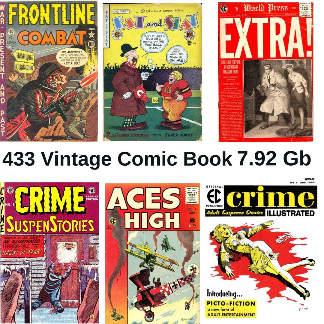 Vintage Comic Book Collection in CBR Format Classic 1940s-1950s Horror ...