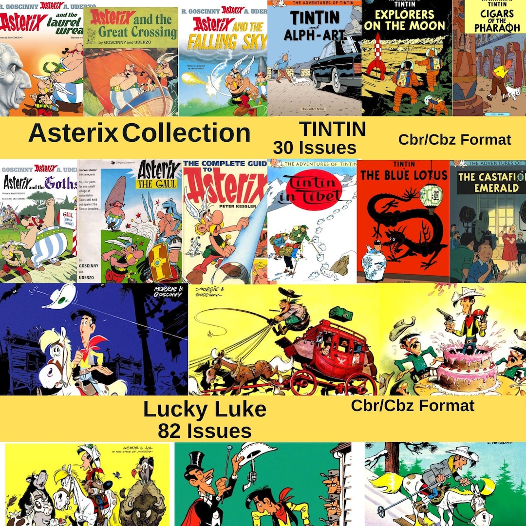 Lucky Luke-tintin-asterix 122 Issues - Digital Comic Bundle - Legendary ...