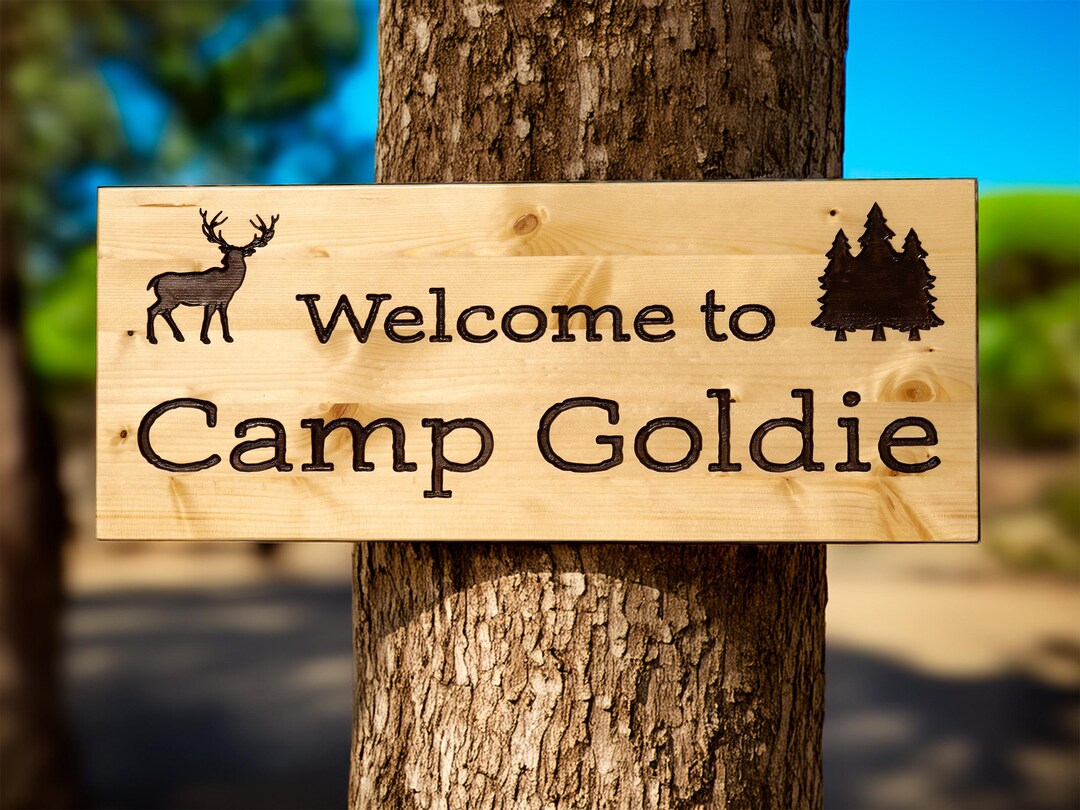 Custom CNC Carved Wooden Sign | Rustic Lodge Sign | Cabin Decor ...