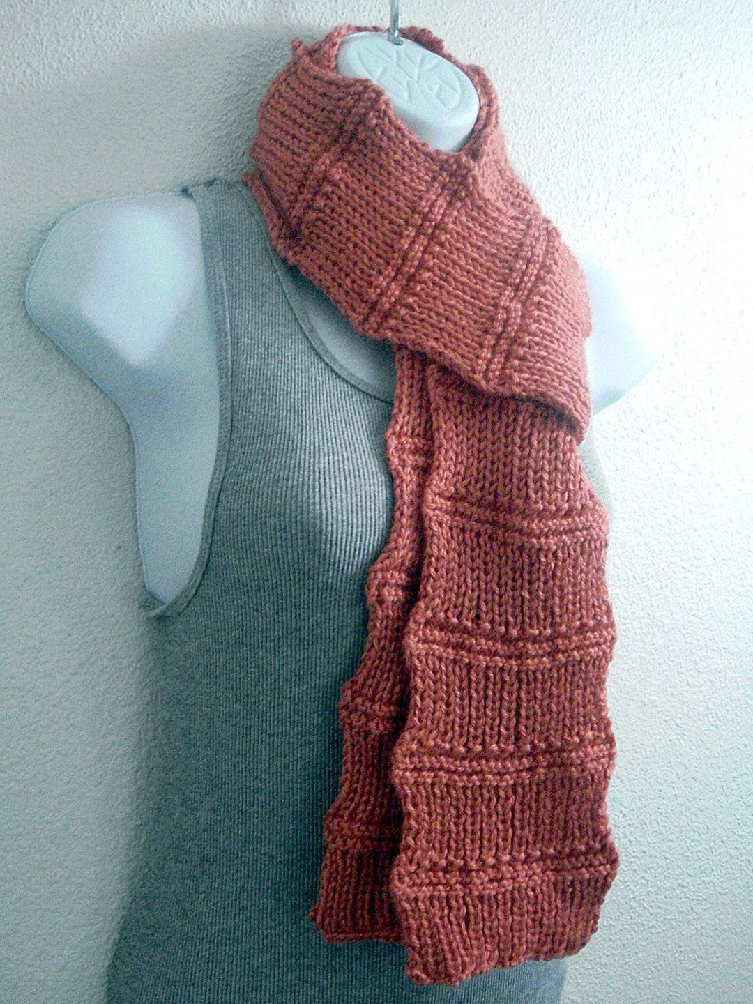 Scarf Pattern Knitting Pattern Beginner Tutorial Easy Knit Beginner ...