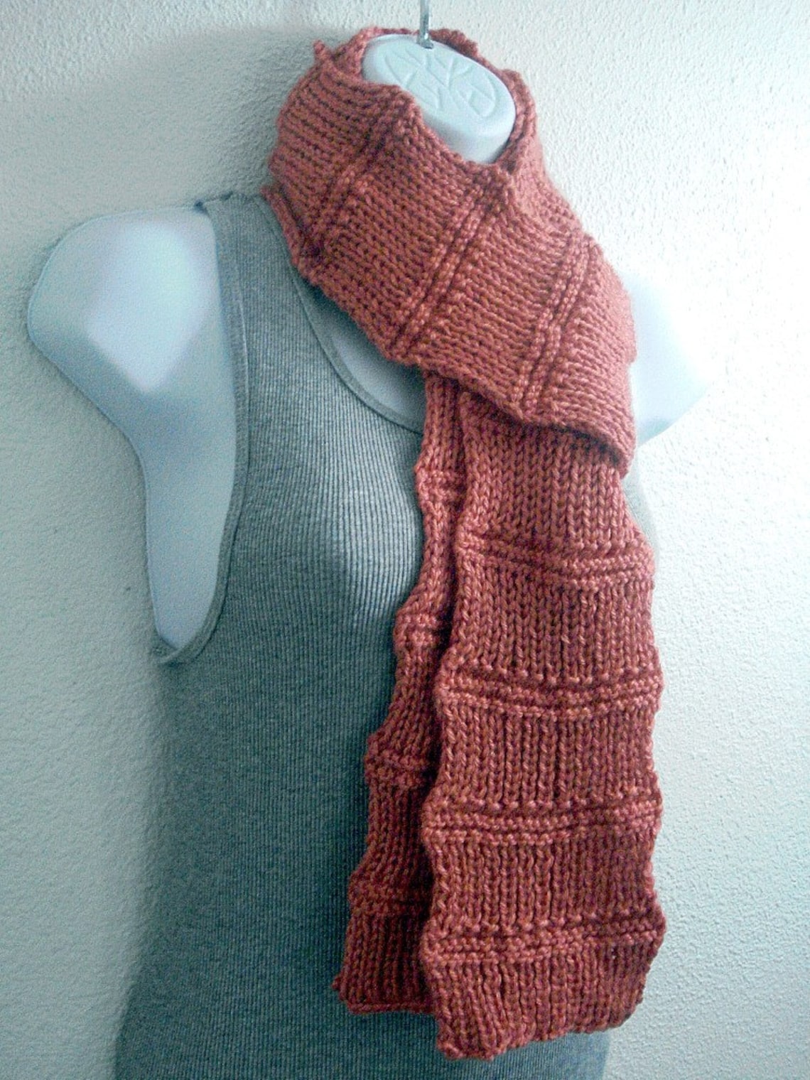Knitting Pattern Scarf Pattern Beginner Tutorial Easy Knit Beginner ...