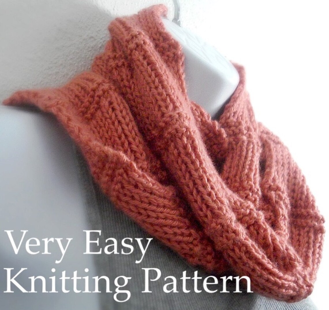 Scarf Pattern Knitting Pattern Beginner Tutorial Easy Knit Beginner ...