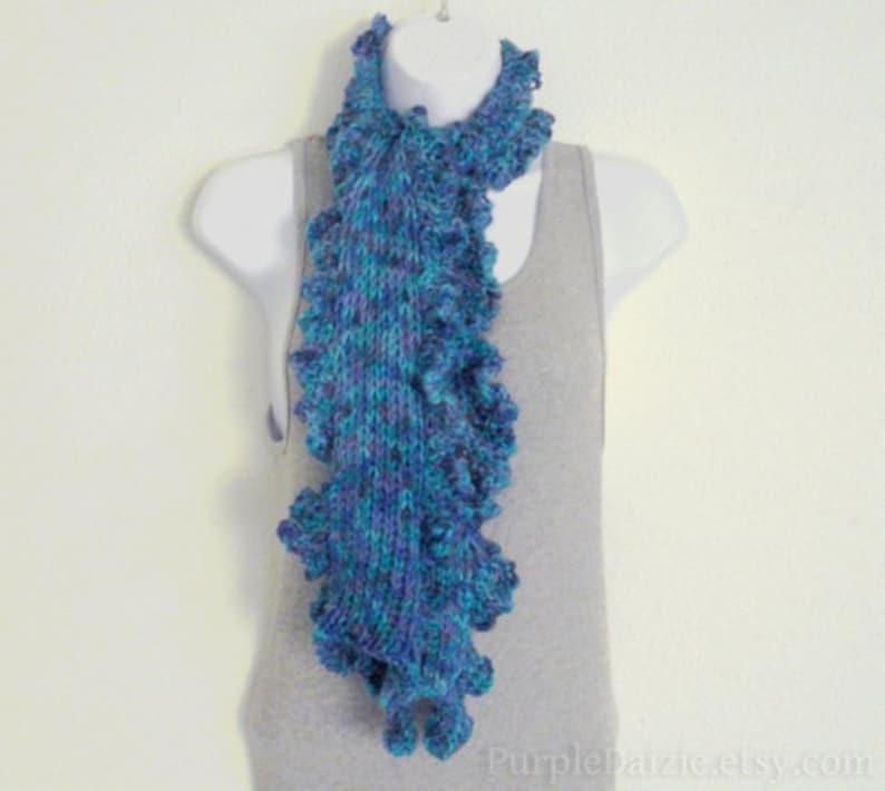 Easy Ruffle Edge Scarf Tutorial Knitting Pattern Scarflett Pattern ...