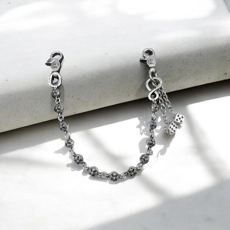 Dice Cross Steel Wallet Chain, Y2K Pants Chain, Gothic Style Grunge ...