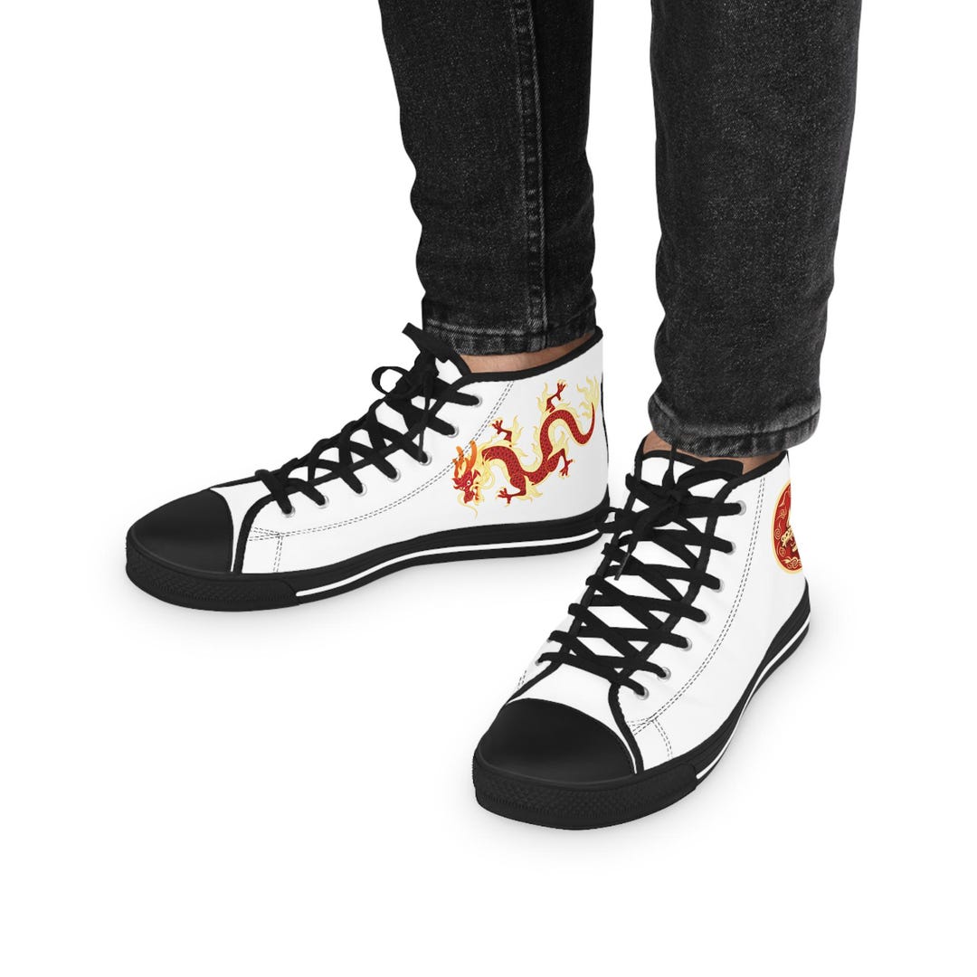 High Top Sneakers Chinese Dragon Logo, Chuck Taylor All Star Shoes ...