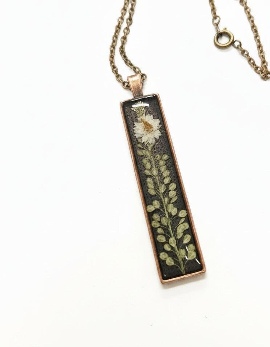 Forest Night Botanical Pendant Necklace - Etsy