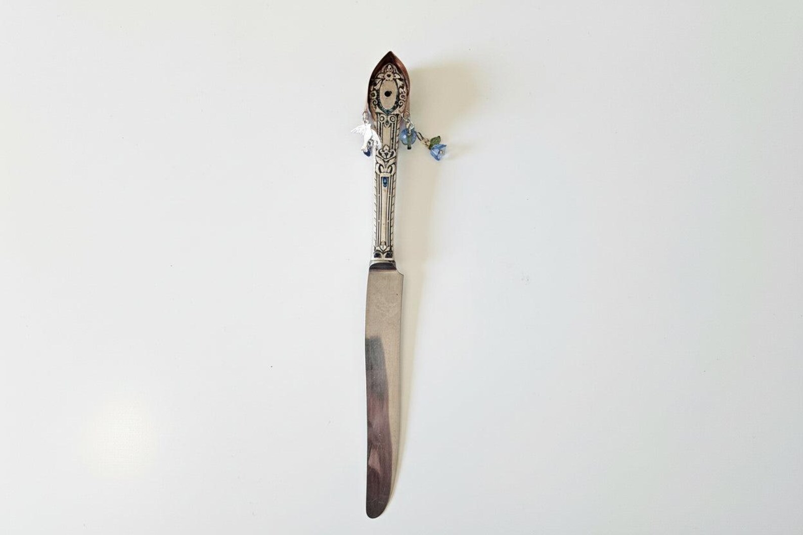 Handcrafted Silverware Birdhouse Plant Stake | Salvaged Silver - Etsy