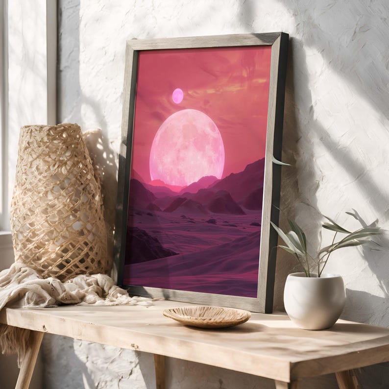 Surreal Desert Moonscape | Printable Wall Art | Digital Download - Etsy