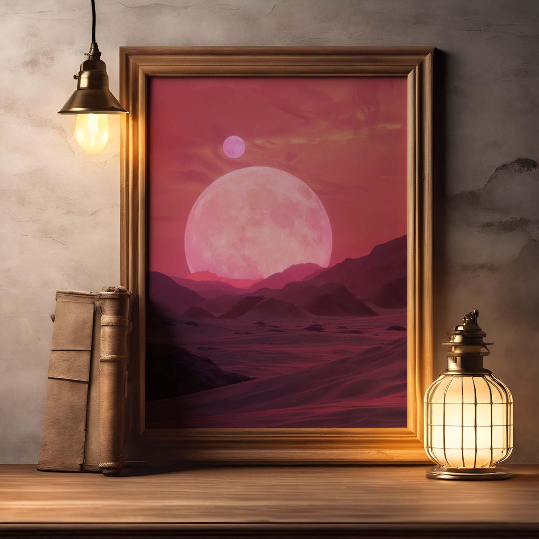 Surreal Desert Moonscape | Printable Wall Art | Digital Download - Etsy