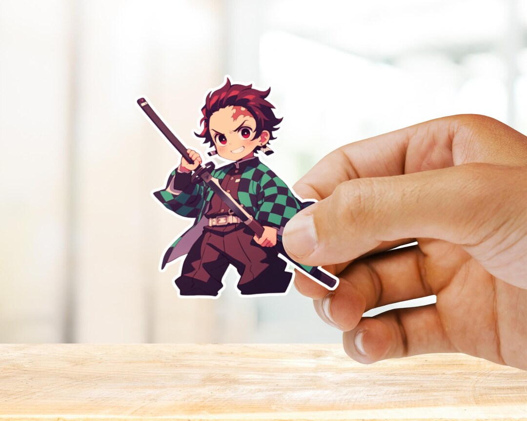 Tanjiro Kamado Caricature Sticker – Demon Slayer Anime Vinyl Decal ...
