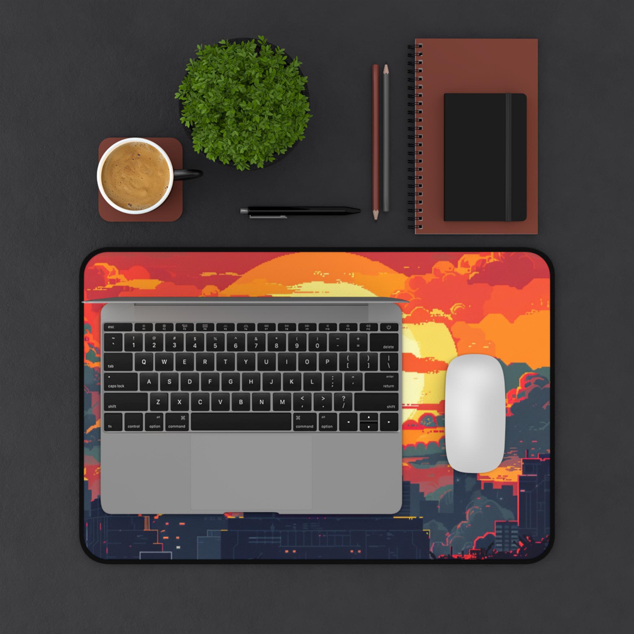 8-bit Naruto Mouse Mat Retro Gaming Desk Mat With Hokage Monument Large ...
