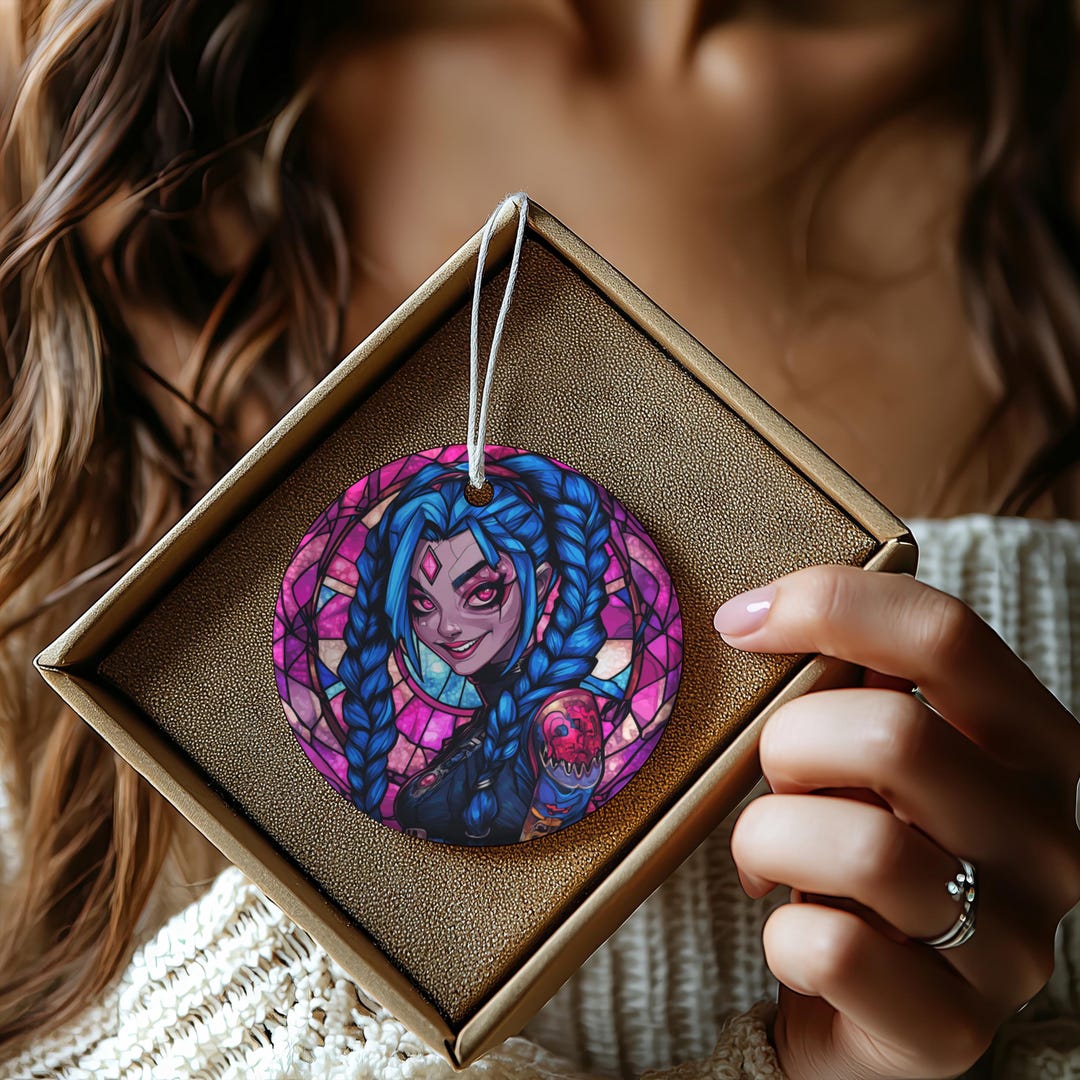 Jinx Stained Glass Design Ornament – Ceramic Holiday Décor Inspired by ...